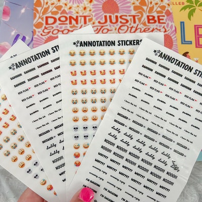 Book Annotation Sticker Sheets Annotating Books Annotate Spicy Rom-com ...
