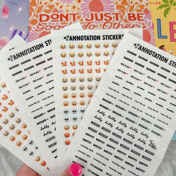 Book Annotation Sticker Sheets | Annotating Books | Annotate | Spicy ...