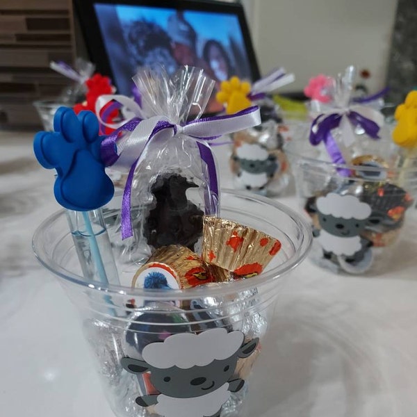Sheep Party Snack Cups, Sheep Birthday Party, Sheep Baby Shower, Sheep ...
