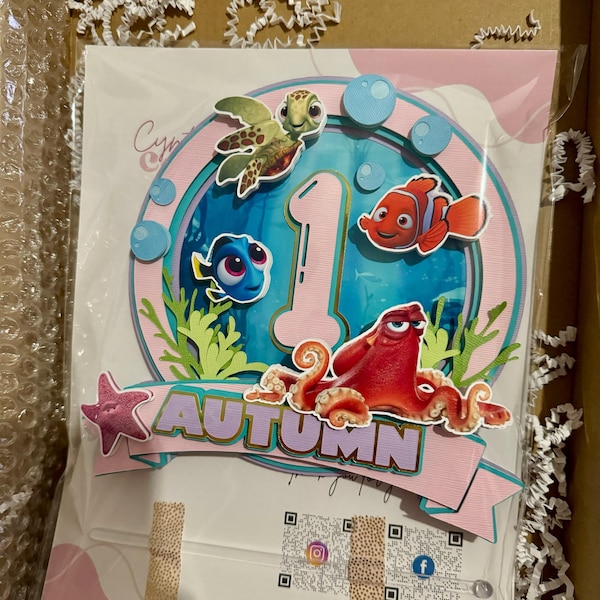 Finding Nemo/ Finding Dory Themed 3D Cake Topper Boy Cake Topper - Etsy