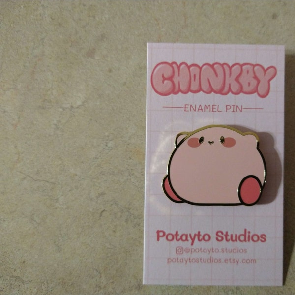 Pink Round Boi Chonkby Hard Enamel Pin | Lapel Pin | Clothing Accessory ...