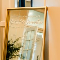 Wedding Mirror Seating Chart Static Cling Decal - Etsy Canada