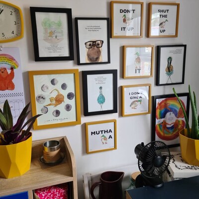 Moon Cat Signed Print by Zeppelinmoon - Etsy