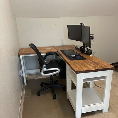 DIY L Shaped Desk Step by Step Instruction Plans - Etsy