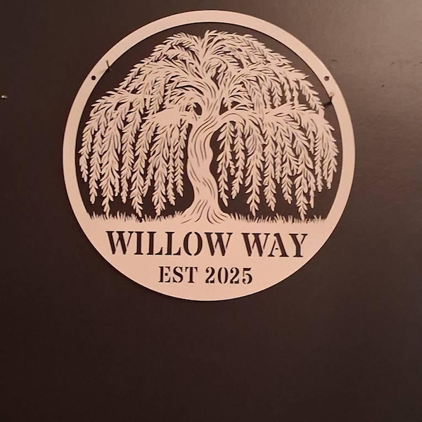 Weeping Willow Tree of Life Wall Art, Willow Metal Wall Decor, Custom ...