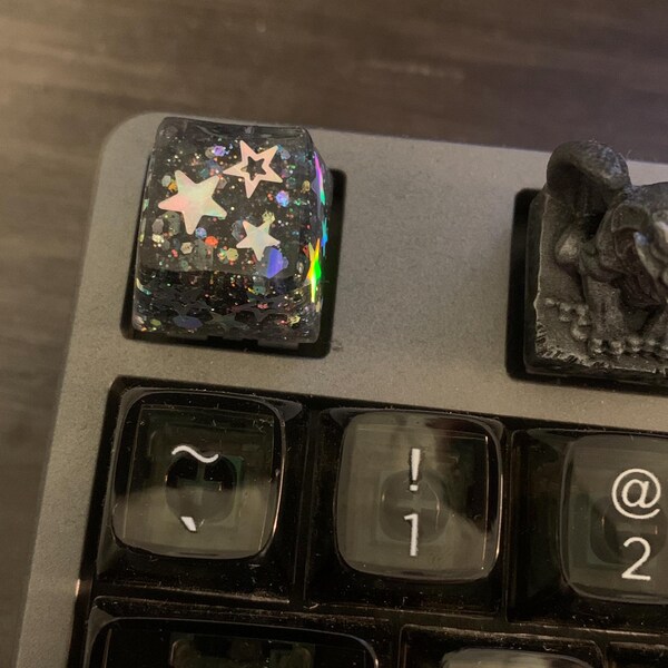 Holographic Star Glitter Keycaps | OEM R1 Cherry MX Switches ...