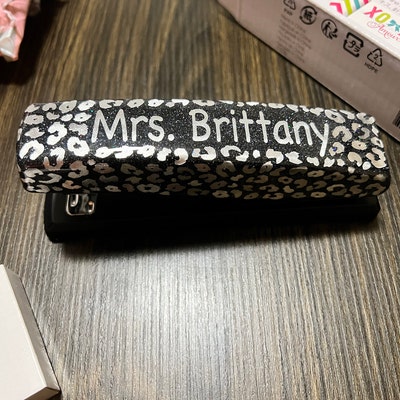 Personalized Stapler, Glitter Epoxy Stapler, Personalized Teacher Gift ...