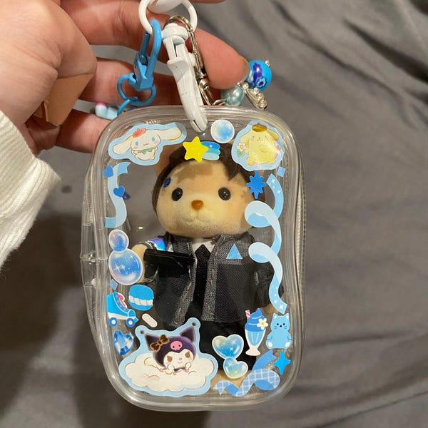 Clear Bag Keychain | Clear Pouch Display Keychain - Etsy