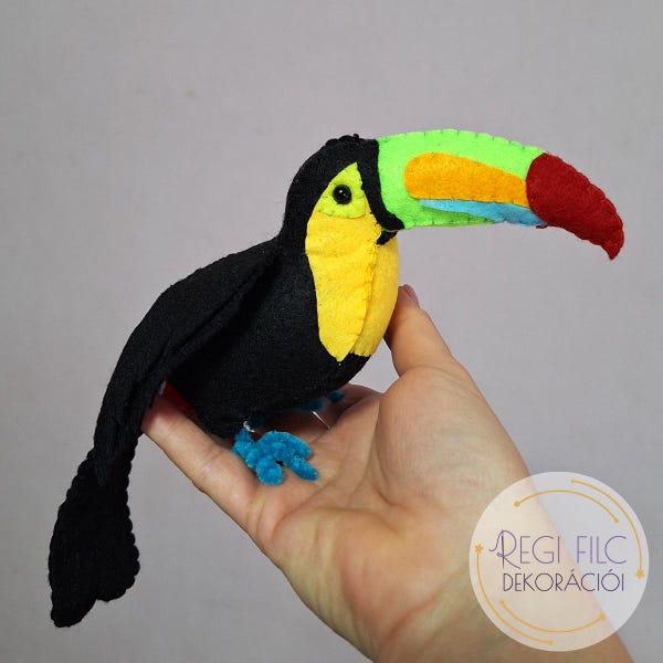 Felt Toucan Bird Sewing Pattern PDF and SVG. Felt Birds Pattern and ...