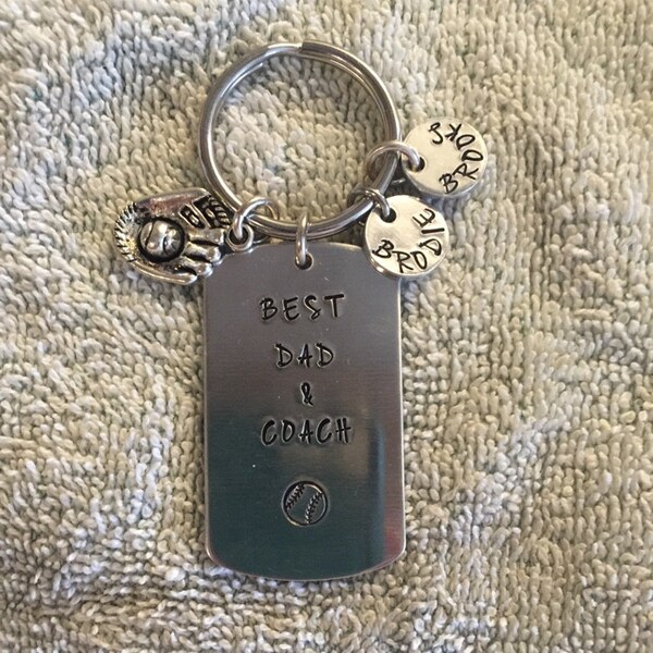 Father's Day Keychain, Sport Keychain, Coach Keychain, Soccer, Baseball ...