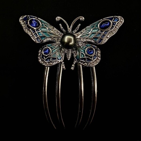 Dragonfly Hair Clip, Abalone Dragonfly, Something Blue, Green Dragonfly ...