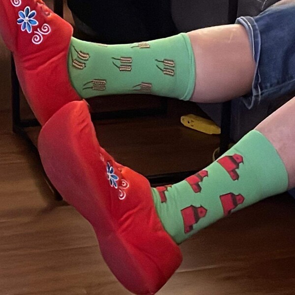 Bacon and Eggs Socks | Friday Socks | Fun Mismatched Socks | Cotton ...