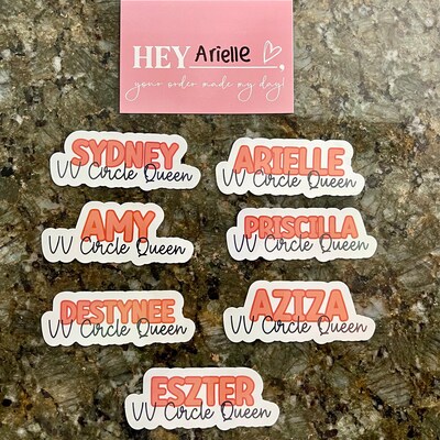 Personalized Name Sticker, Custom Name Sticker, Pastel Name Sticker ...