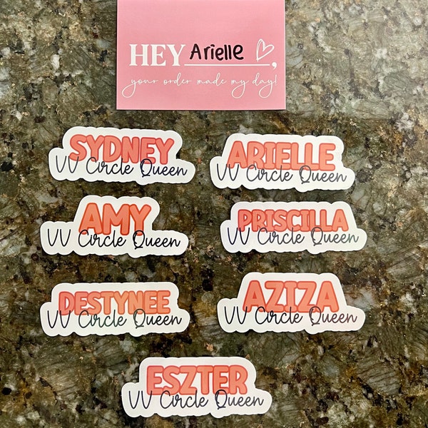 Personalized Name Sticker, Custom Name Sticker, Pastel Name Sticker ...
