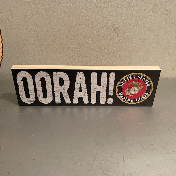 USMC OORAH! Wood Sign – Officially Licensed Marine Corps Wall Art ...