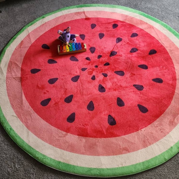 Watermelon Rug - Playroom Decor - Play Mat Rug - Etsy