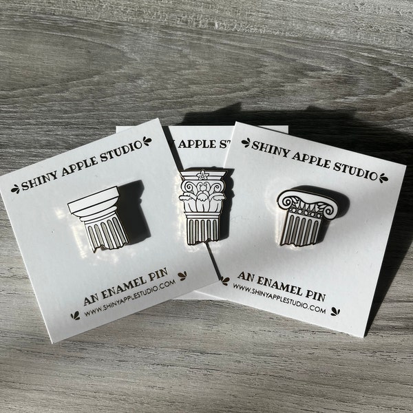 Classical Column Pin Set - Mythology Architecture Art History ...