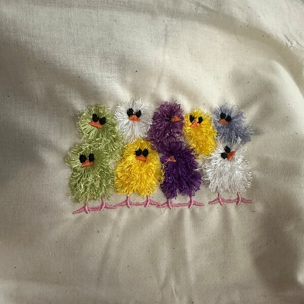 Cute Little Chicks Machine Embroidery Designs Fringed Fluffy Chick ...