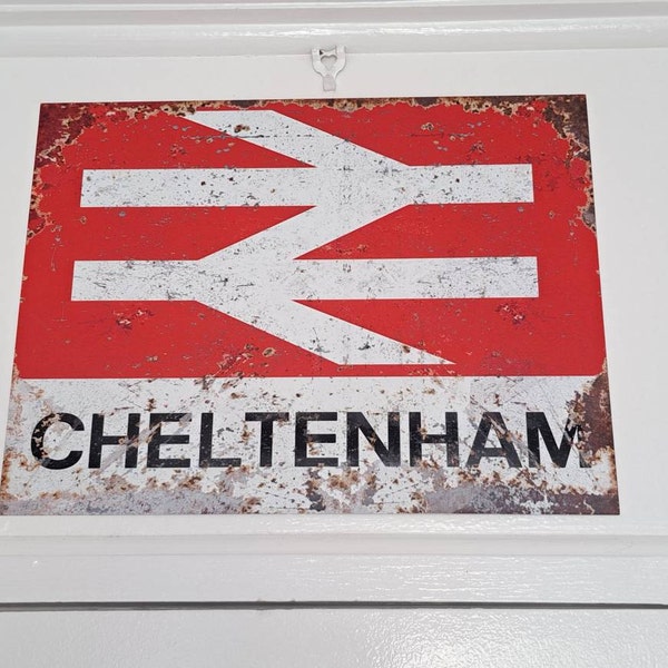 Personalised Railway Sign Metal Train Sign Man Cave Garage Sign Shed ...