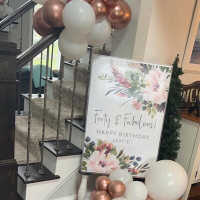 Forty and Fabulous Birthday Party Welcome Sign 40th Birthday ...