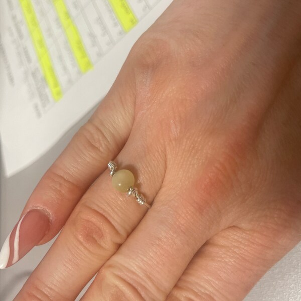 Crystal Fidget Ring, Natural Stone Jewelry, Sterling Silver - Etsy