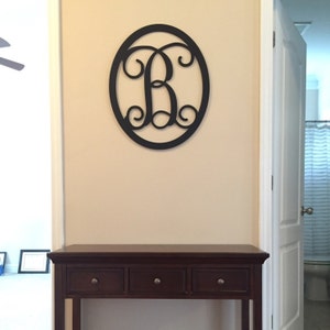 Small Wood Monogram Letter Door Hanger Framed Letter - Etsy