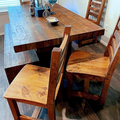 Dining Table Set Custom Dining Table Dining Table Set - Etsy