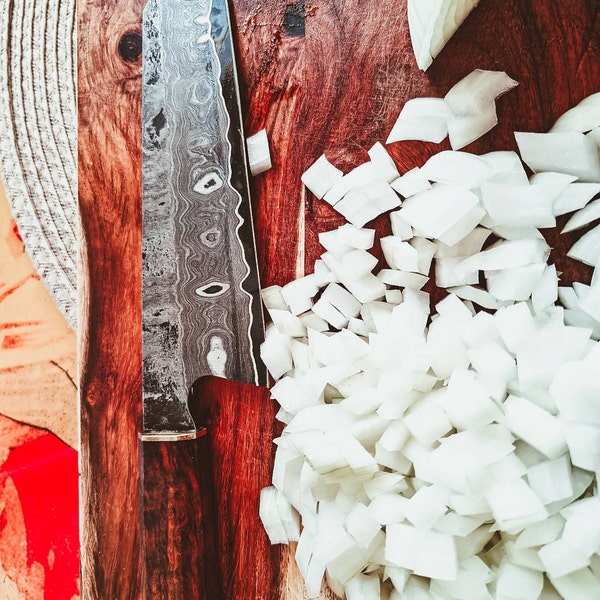 Chef Knife San Mai, Hand Forged Gyuto San Mai, Cook's Knife, Handmade Japanese Chef Knife, Razor ...