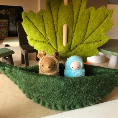 Toy Boat With a Leaf Sail, Wool Felt Canoe, Waldorf Toy - Etsy