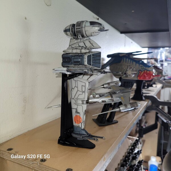 B-wing Starfighter 3D Printed Flight Stands (for Micro Galaxy Squadron ...