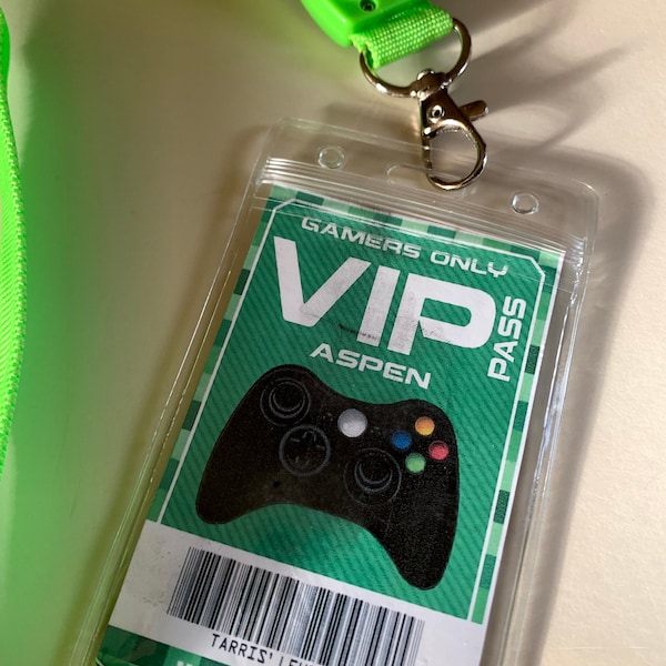 Video Game Badges VIP Video Game I.D. Badges, Video Game Birthday, Ruck ...