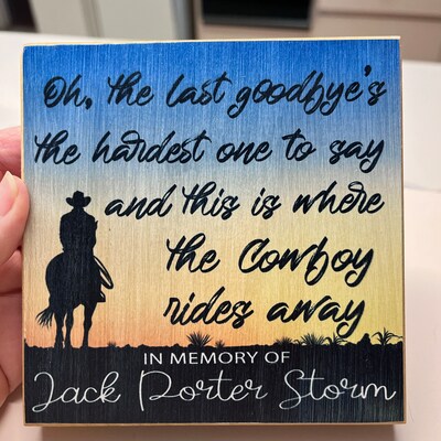 Memorial Day Grave Decoration Western Cowboy Memorial - Etsy