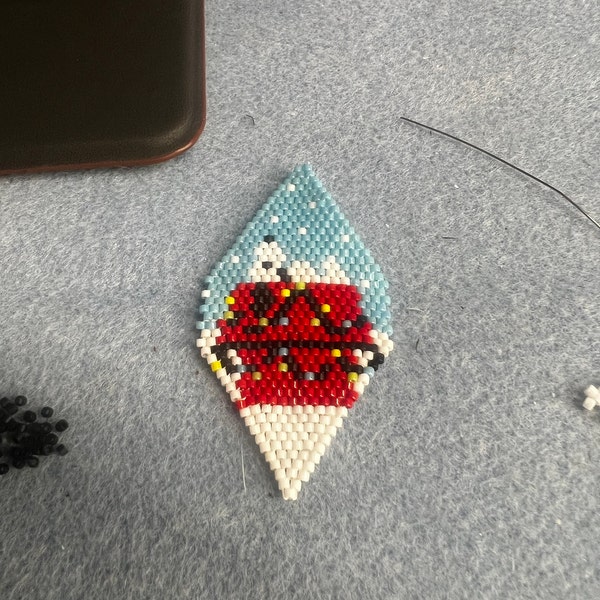 Cartoon Bead Earrings Pattern Pdf|brick Stitch Seed Bead Digital ...
