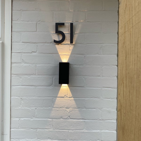 Modern House Numbers | Contemporary Floating House Sign - Etsy UK