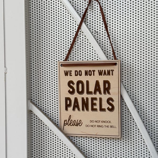 We Do Not Want Solar Door Sign, No Soliciting Front Door Sign, Do Not ...