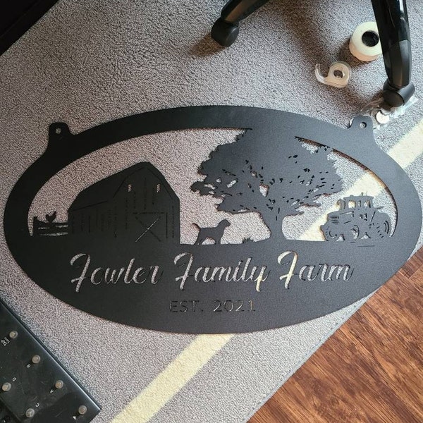 Metal Farm Sign Farm Sign Barn Cow Calf Chicken Tractor Sign Metal Barn Sign Etsy
