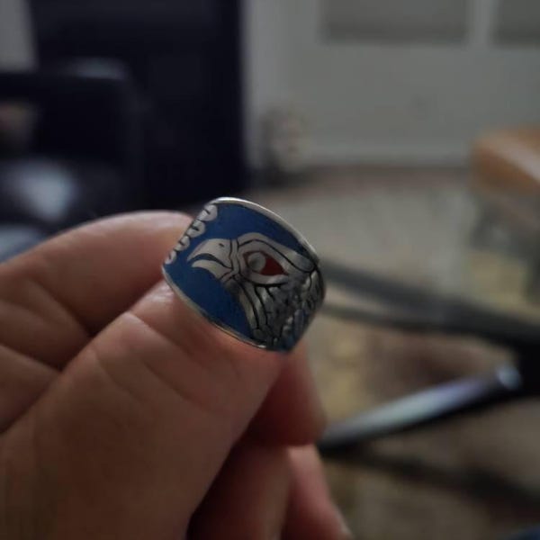 Vintage Native American Style Southwestern Turquoise Stone Inlay Mens ...