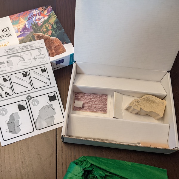 NEW! Polar Bear Alabaster Soapstone Carving and Whittling DIY Arts ...