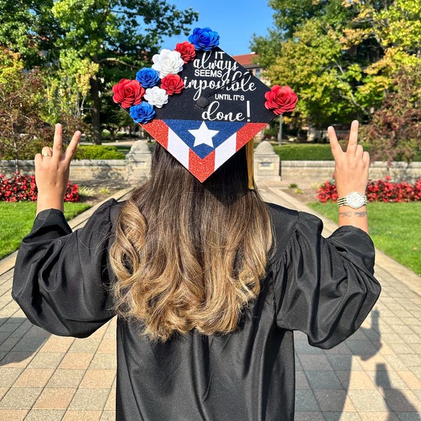 Custom Graduation Cap Topper, Decorated Grad Cap Base, Glitter Topper ...