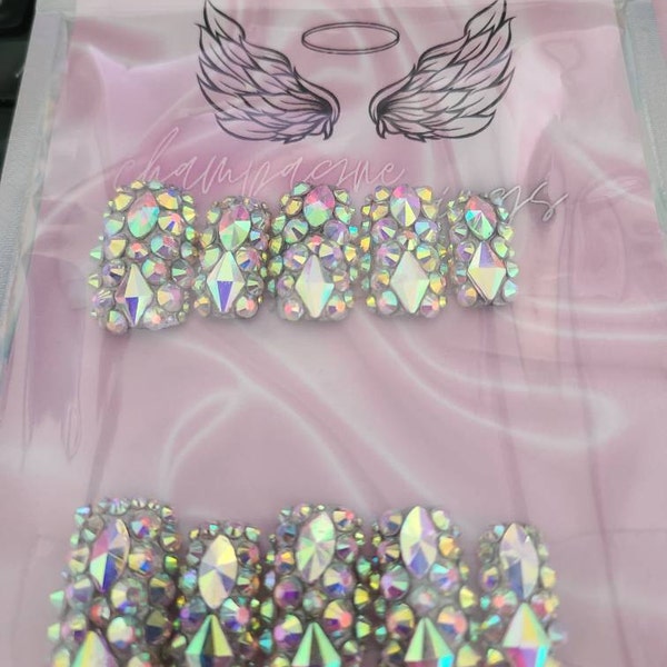 Curve Nails Pink XL Curve Nail Tip Nails With Letters Custom Name on ...