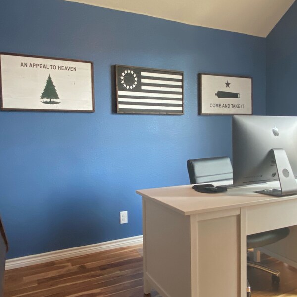 Bennington Flag Farmhouse Style Sign, 76 American Flag Patriotic ...