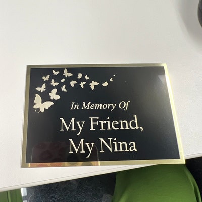 Cremation Urn Plaque Name Plate Custom Engraved Cremains Memorial Urn ...