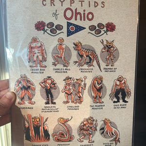 Famous Cryptids of West Virginia Print - Etsy