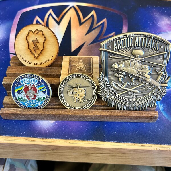 Double Decker Challenge Coin Display **ships Quick** - Etsy