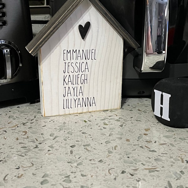 Family House Signs - Home Sign - Custom House - Tiered Tray Set - Mix ...