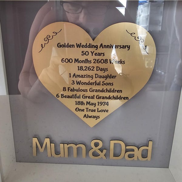 Ruby Wedding Anniversary Gift and Family Tree. 40th Wedding Anniversary ...