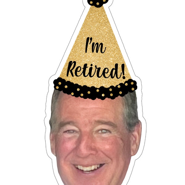 Custom Face Retirement Photo Banner - Happy Retirement I'm Retired ...