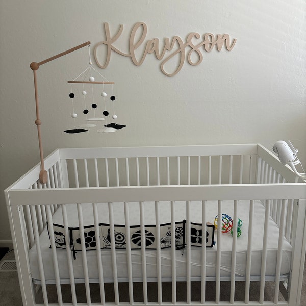 Custom Wood Name Sign for Nursery Girl, Boy, Over Crib Sign, Baby Name ...