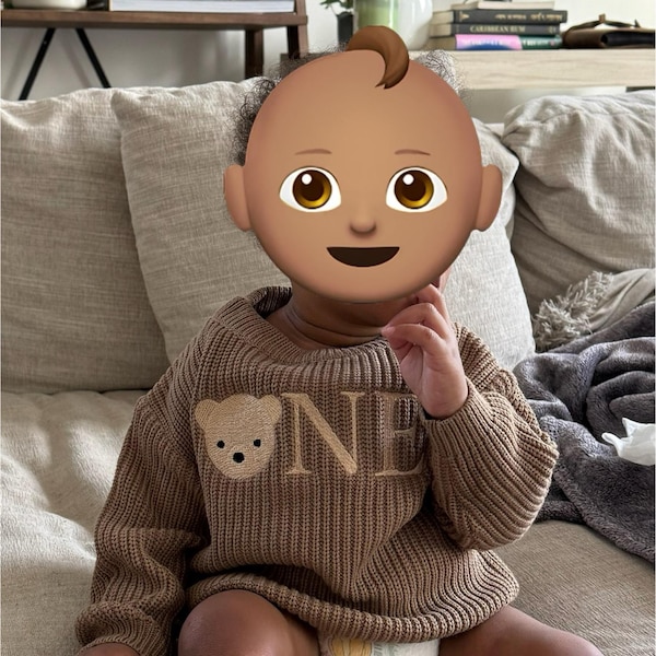Baby Boys "beary First Birthday" Sweater - Girls One Embroidered ...