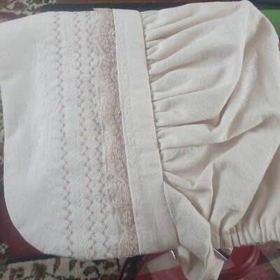 Coif Style Bonnet, Calico Fabric. Adults Multi-sized, Les Mis, Puritan ...